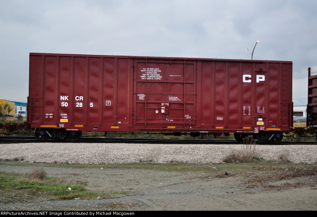 NKCR 50285 50-6 ft (6275 cu ft) Single Door Excess Height Boxcar CP RAIL